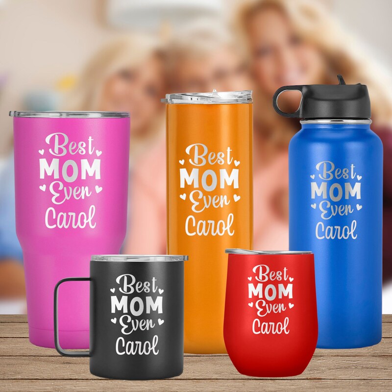 Personalized Tumbler Celebrating The Best Mom Ever Mother Day T To